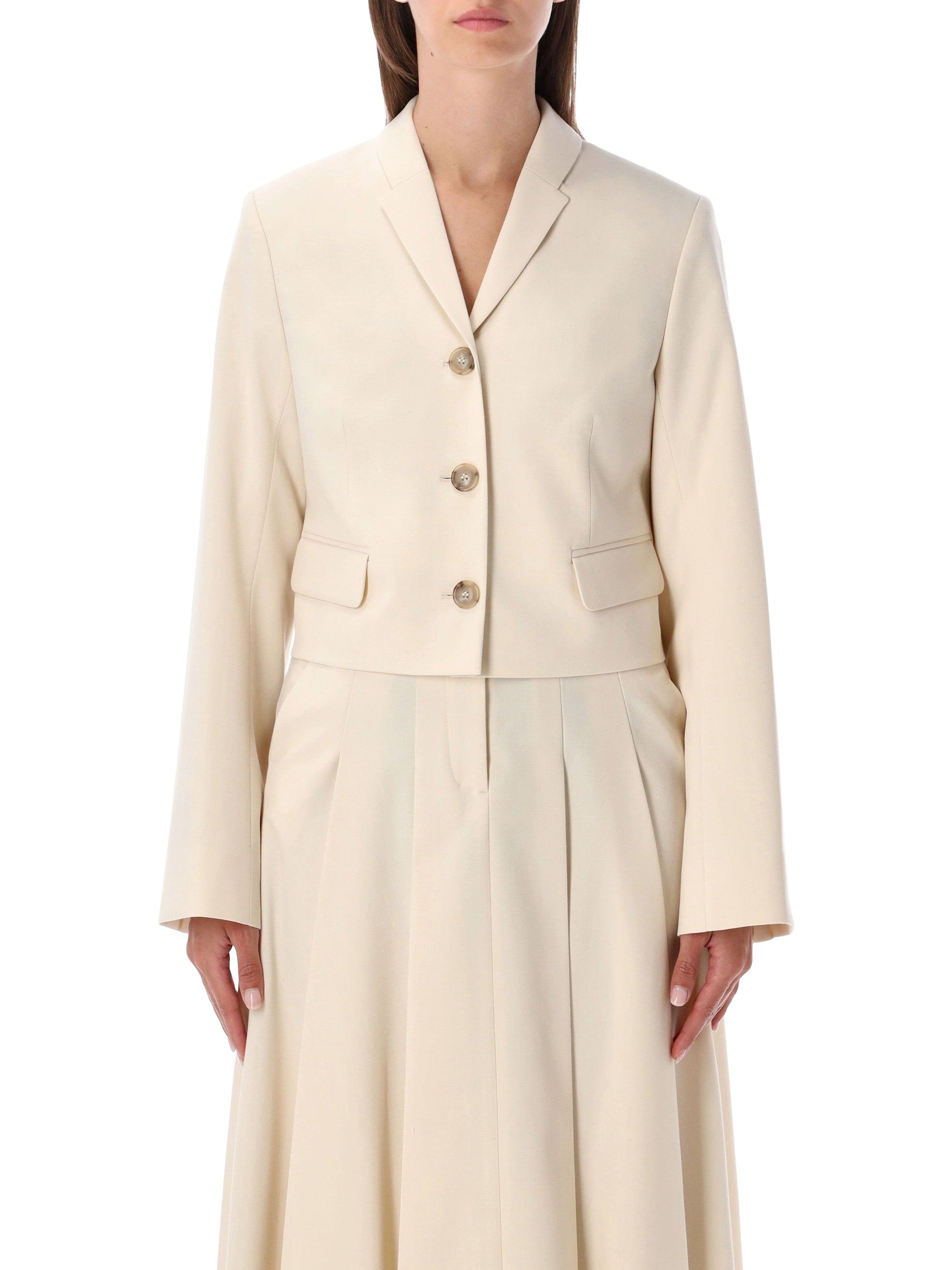 BY MALENE BIRGER BY MALENE BIRGER Cropped Single-Breasted Blazer with Notched Lapels